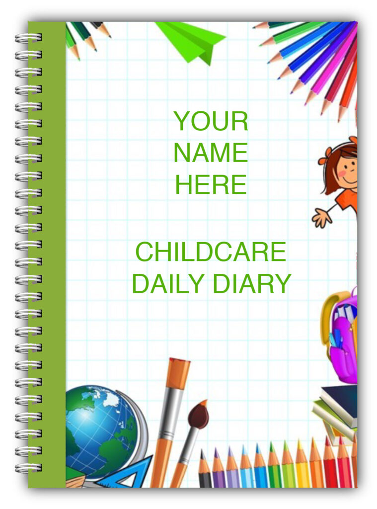 AN A5 DIARY EYFS PERSONALISED CHILDCARE PROVIDER/CHILDMINDERS DAILY ...