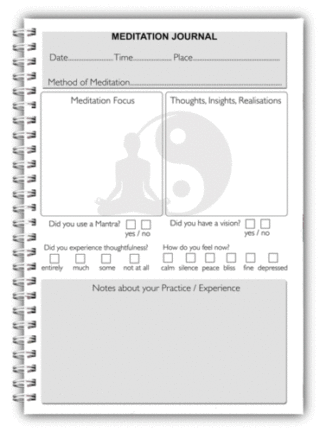 PERSONALISED DAILY MEDITATION JOURNAL/ MEDITATION LOG/ DAILY MEDITATION ...